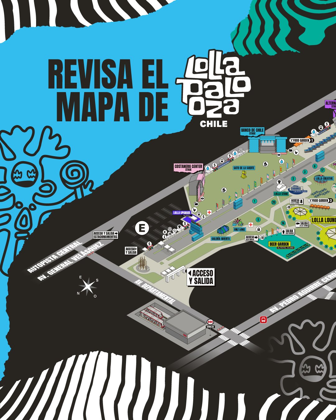 Cartelera | Estas son las experiencias y mapa de Lollapalooza Chile ...